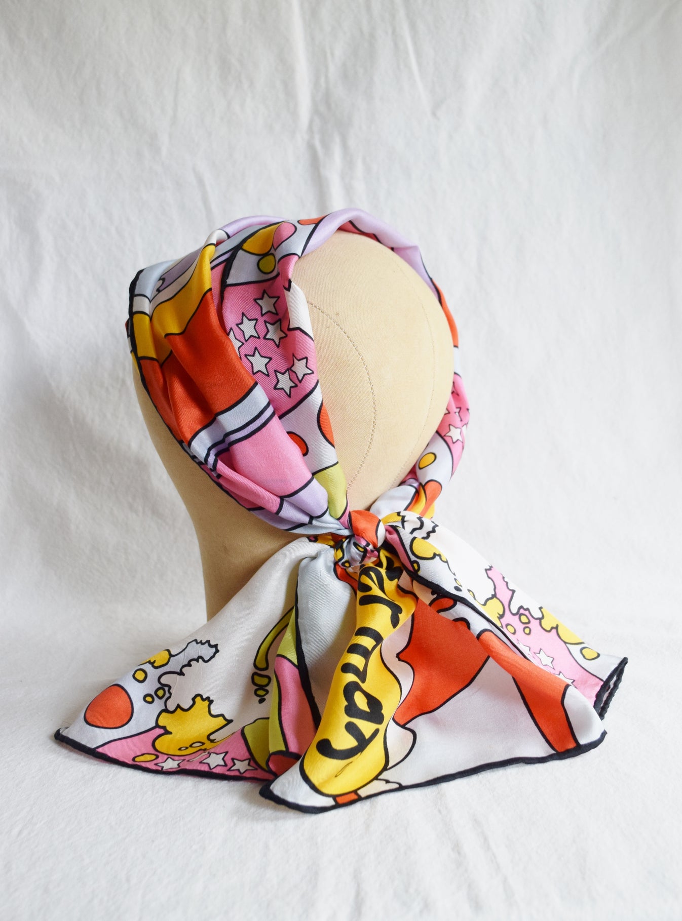 Vintage Peter Max 1960s Cosmic Art Silk Scarf – fieldwork